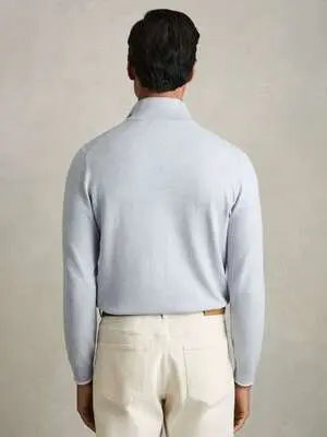 REISS Cotton-blend Half-zip Jumper