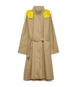 Prada Cotton Belted Trench Coat