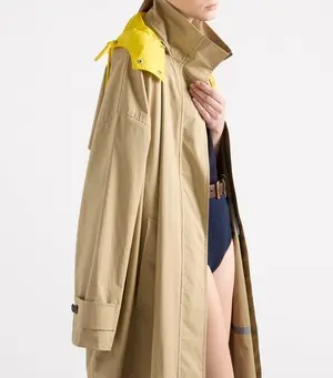 Prada Cotton Belted Trench Coat