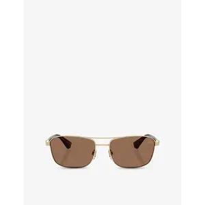 Burberry Be3163 Pilot Sunglasses - Gold