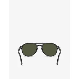 Persol Po3235s Pilot-frame Sunglasses - Black