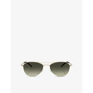 Oliver Spencer Aero Ii Pilot-frame Sunglasses - Gold