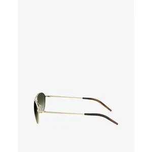 Oliver Spencer Aero Ii Pilot-frame Sunglasses - Gold