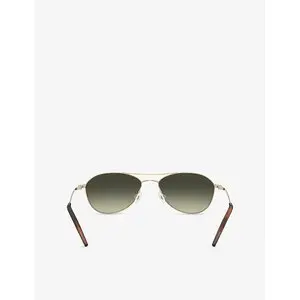 Oliver Spencer Aero Ii Pilot-frame Sunglasses - Gold