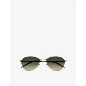 Oliver Spencer Aero Ii Pilot-frame Sunglasses - Gold