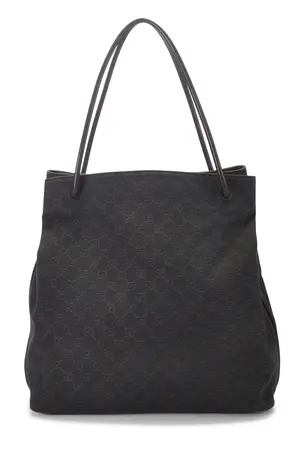 Gucci Gg Canvas Tote With Leather Panels And Gold-tone Hardware - Brown