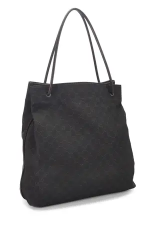 Gucci Gg Canvas Tote With Leather Panels And Gold-tone Hardware
