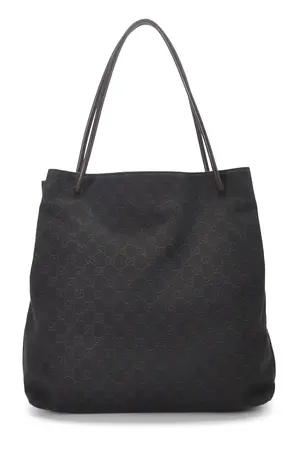 Gucci Gg Canvas Tote With Leather Panels And Gold-tone Hardware