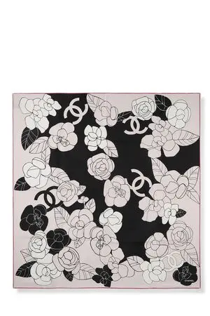 Chanel Silk Camellia Scarf - Pink