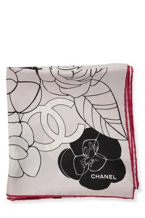 Chanel Silk Camellia Scarf