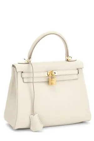 Hermès Gris Pale Togo Kelly Retourne 25