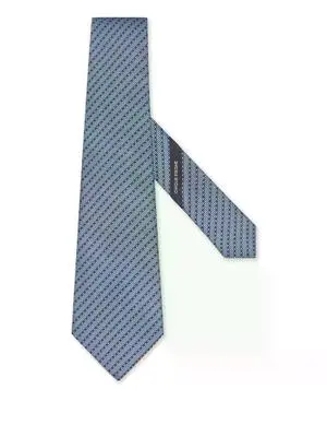 Zegna Cinque Pieghe Silk Neck Tie - Blue
