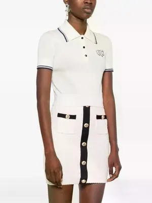 SELF-PORTRAIT Patch Polo Top