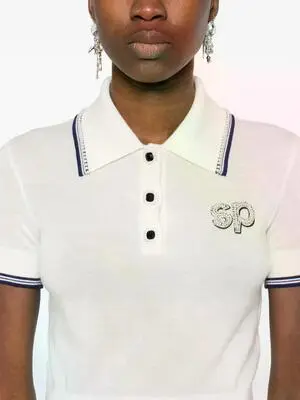 SELF-PORTRAIT Patch Polo Top