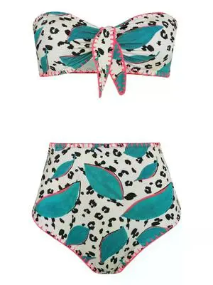 BRIGITTE Graphic-print Bikini Set - White