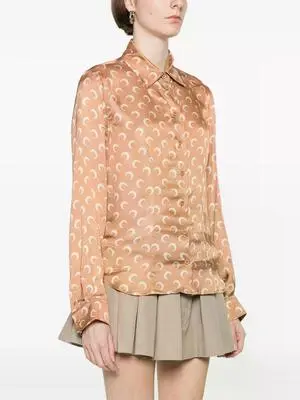 MARINE SERRE Crescent Moon-printed Shirt