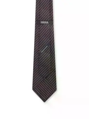 Zegna Cinque Pieghe Silk Tie - Blue