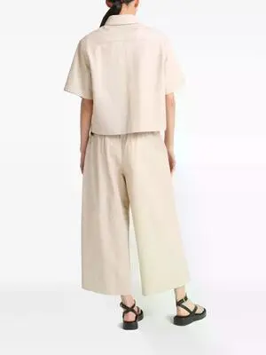 YVES SALOMON Cropped Leather Overshirt