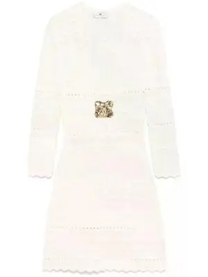 Elisabetta Franchi Open-work Mini Dress