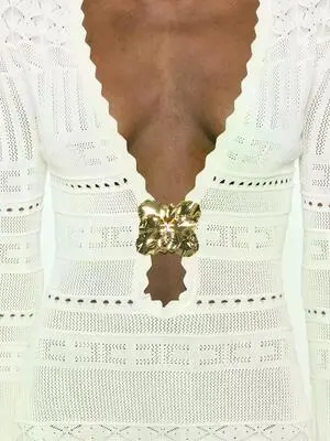 Elisabetta Franchi Open-work Mini Dress