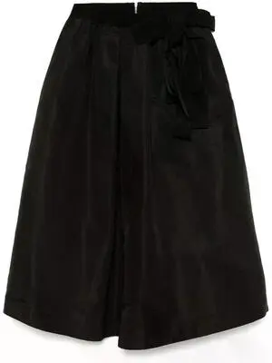 Dice Kayek Bow-detail Silk Midi Skirt - Black