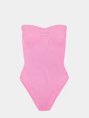 Hunza G Brooke Swimsuit - Crinkle Bubblegum