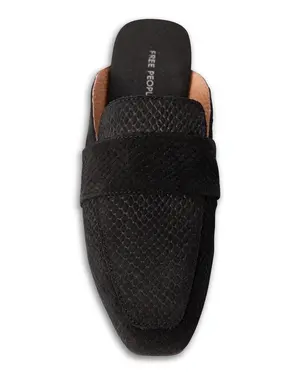 Free People At Ease Embossed Loafers - Balck