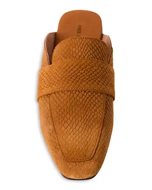 Free People At Ease Embossed Loafers - Tan Suede