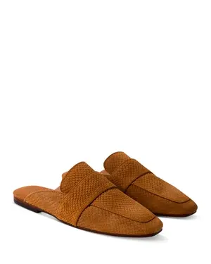 Free People At Ease Embossed Loafers - Tan Suede