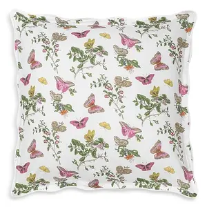 MATOUK Baudin Butterfly Euro Sham - Pink