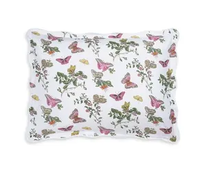 MATOUK Baudin Butterfly Quilted Boudoir Sham - Pink