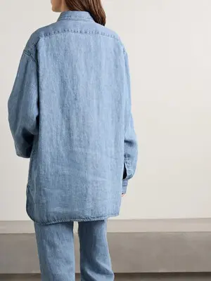 THE ROW Nesson Linen-chambray Shirt - Blue