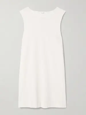 THE ROW Jaylen Linen Cotton Blend Jersey Blouse