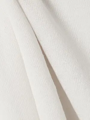 THE ROW Jaylen Linen Cotton Blend Jersey Blouse