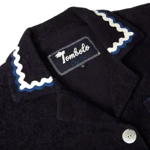 TOMBOLO Rick Rack Cropped Cabana Shirt