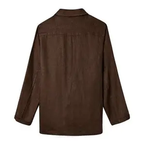 TOMBOLO Easy-going Jacket - Brown Linen