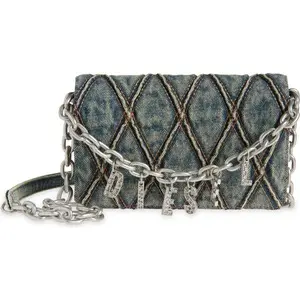 DIESEL® Charm-d Quilted Wallet On A Chain - Denim