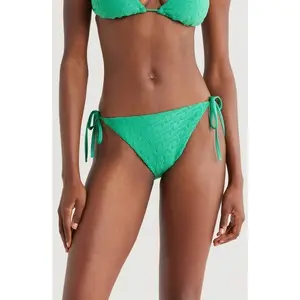 Nike Tie Side Terry Bikini Bottoms - Stadium Green