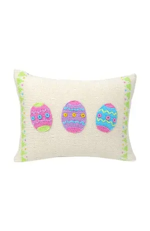 MELANGE COLLECTION Easter Egg Throw Pillow - Ivory