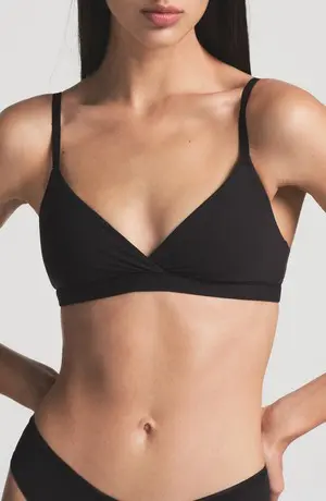 SKIMS Fits Everybody Crossover Bralette - Onyx