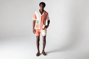 TOMBOLO Embroidered Cabana Shorts