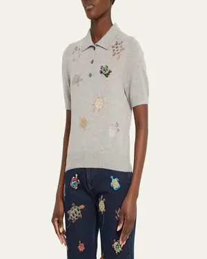 Libertine Turtle Time Cashmere Polo Sweater