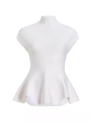 Khaite KHAITE Andra Peplum-Hem Top White