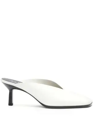 3.1 Phillip Lim 68mm Square-toe Mules - White