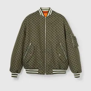 Gucci Cotton Jacquard Jacket With Gg Shadow