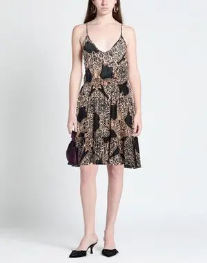 CHANGIT Mini Leopard-print Flared Dress