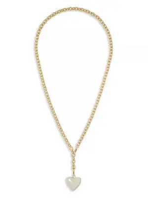 ROXANNE ASSOULIN Mini Puffy Heart Necklace - Neutrals