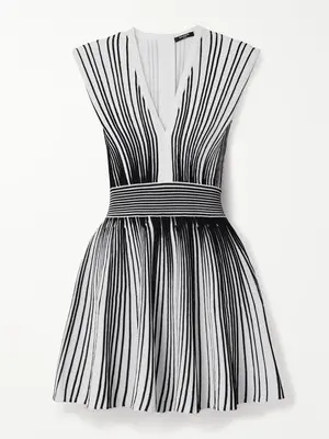 Balmain Stripes Cocktail Dresses