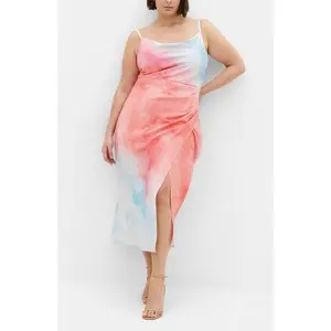 City Chic Print Evening Dress