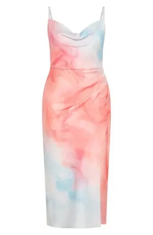 City Chic Print Evening Dress